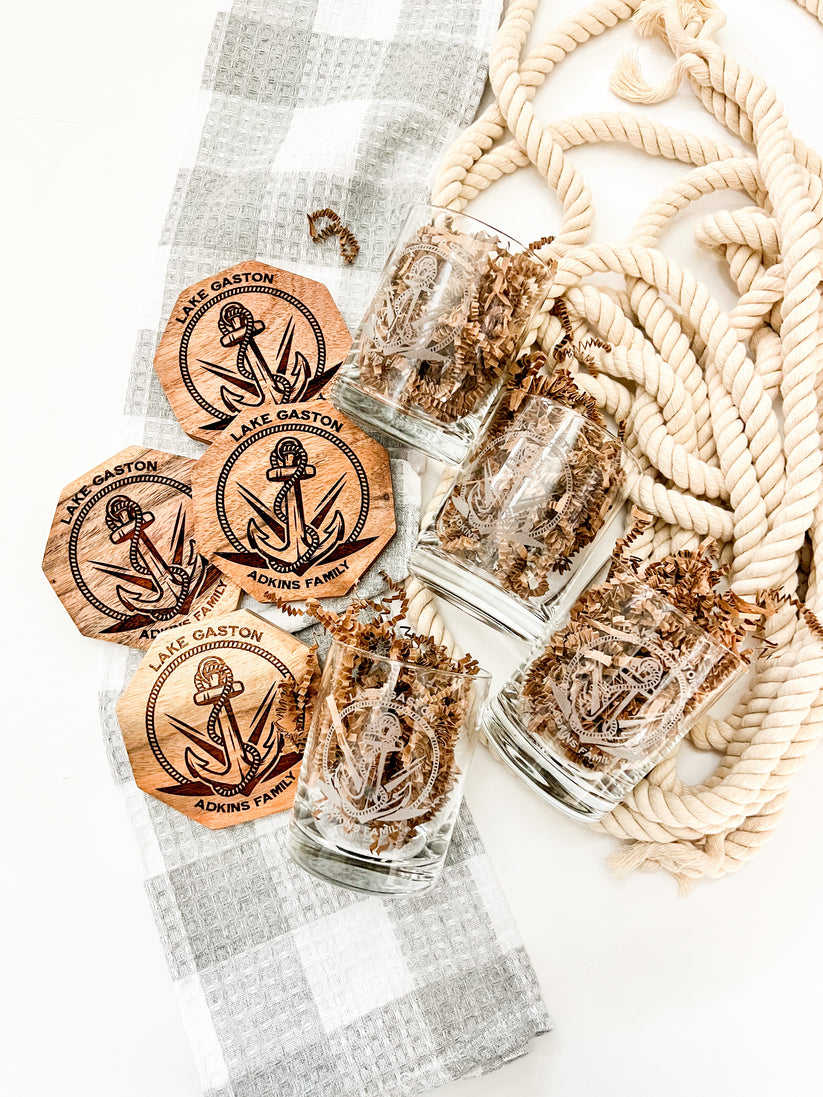 Custom Anchor Rocks Glass – Mae Designs
